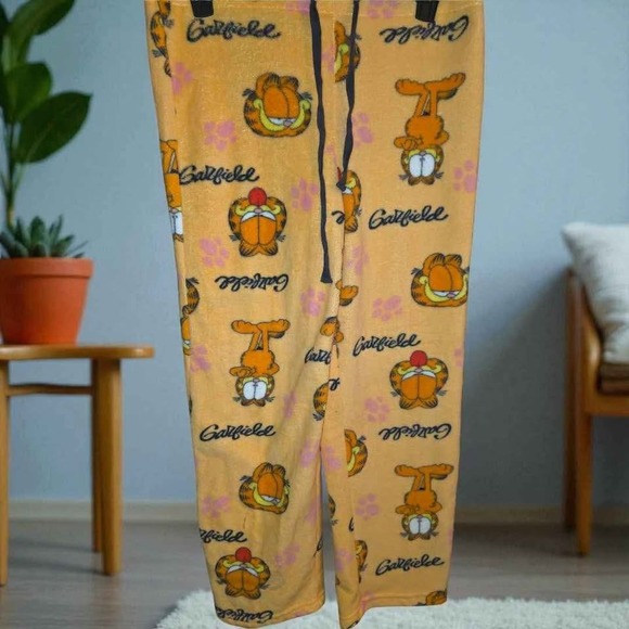Intimates & Sleepwear | Garfield Cartoon Pajama Pants Plush Sleepwear ...